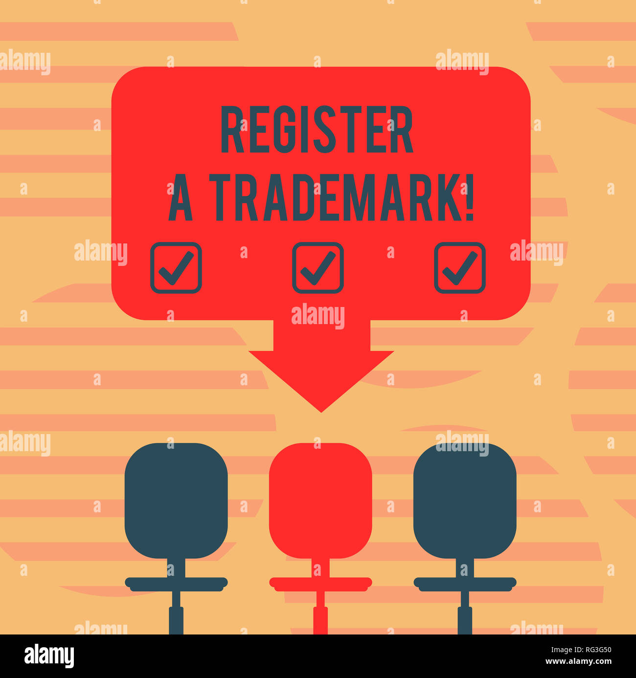 Word writing text Register A Trademark. Business concept for To record ...