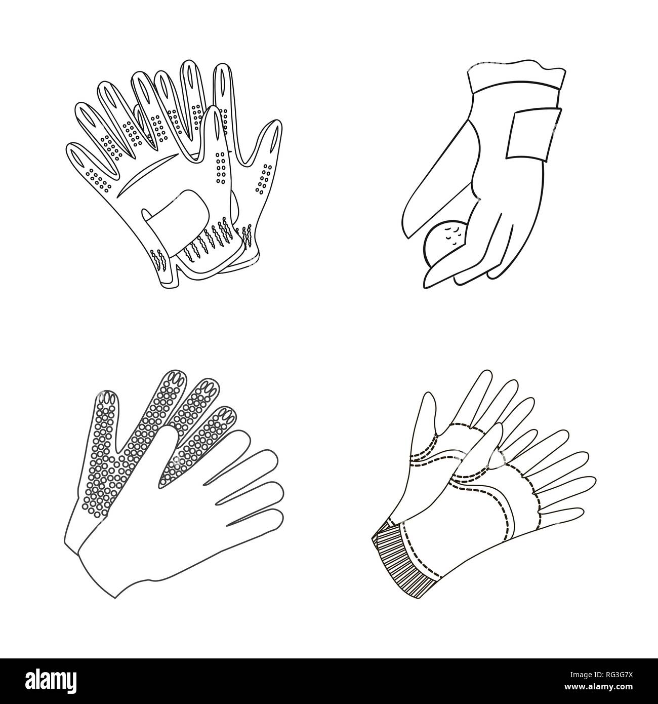 Golf glove outline hi-res stock photography and images - Alamy