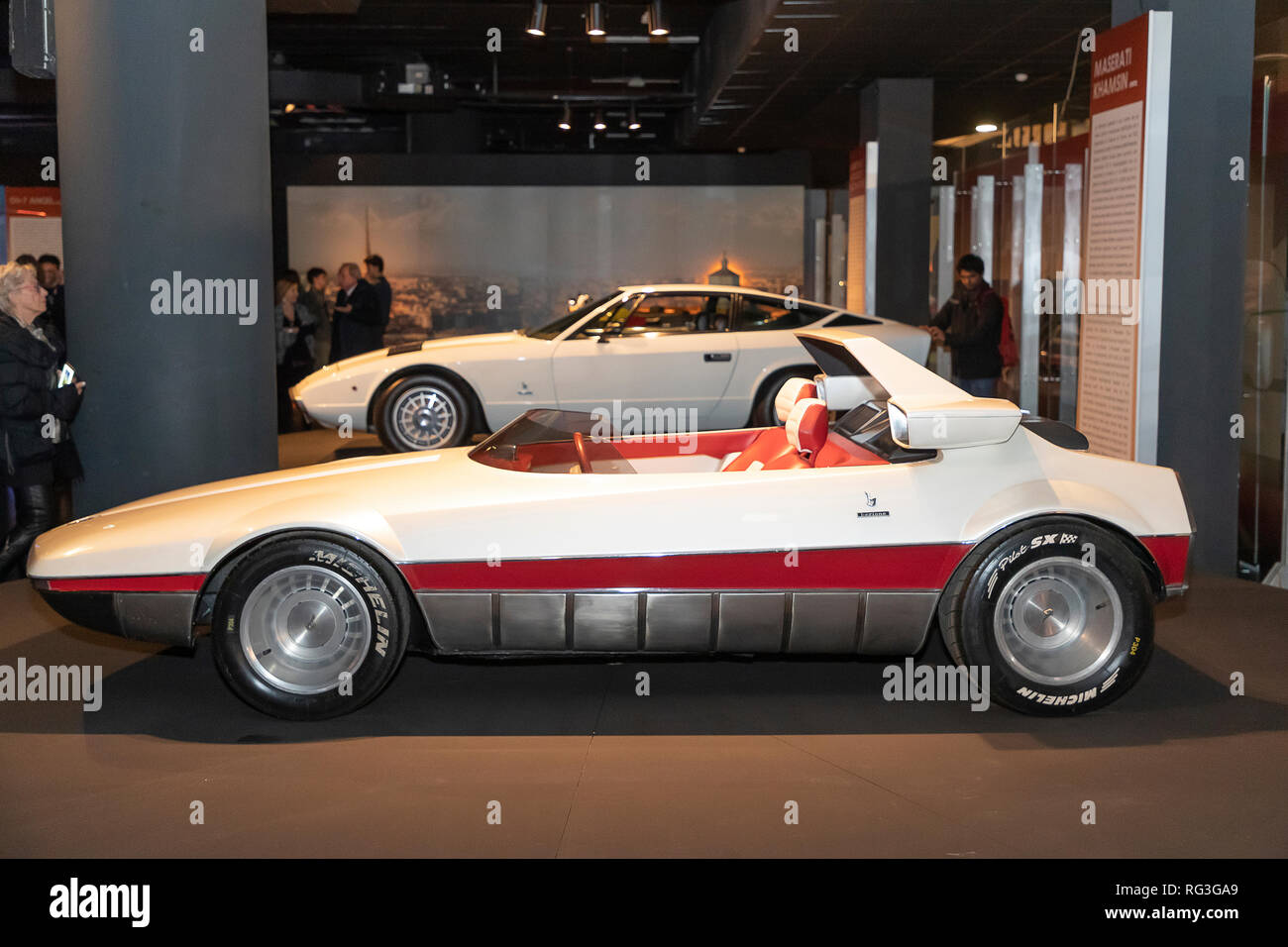 Turin. Exhibition at the National Car Museum, MAUTO, devoted to the car ...
