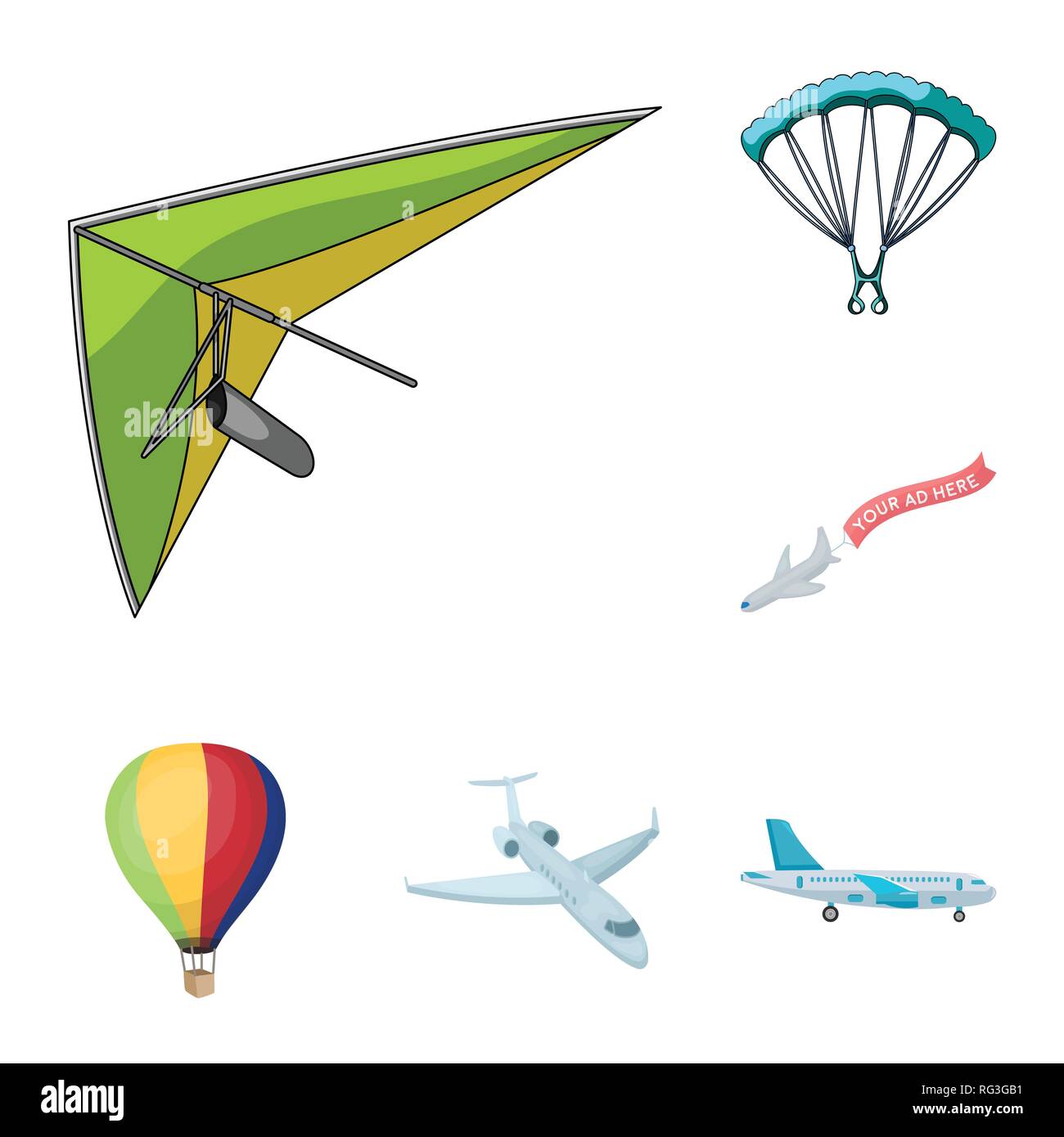airplane,Balloon,parachute,aircraft,commercial,aeroplane,plane,jet ...