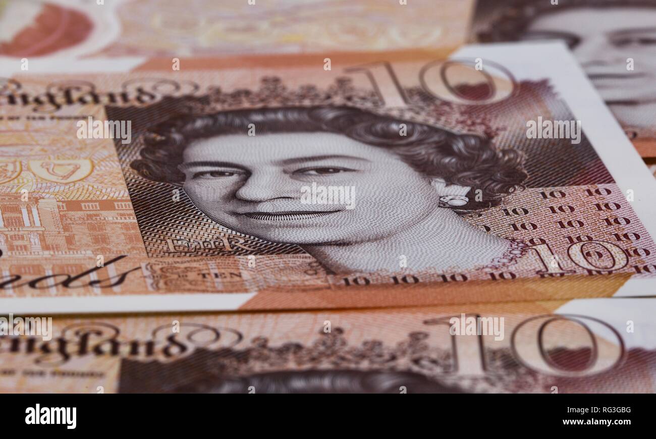 Bank of England £10 polymer banknote Stock Photo - Alamy