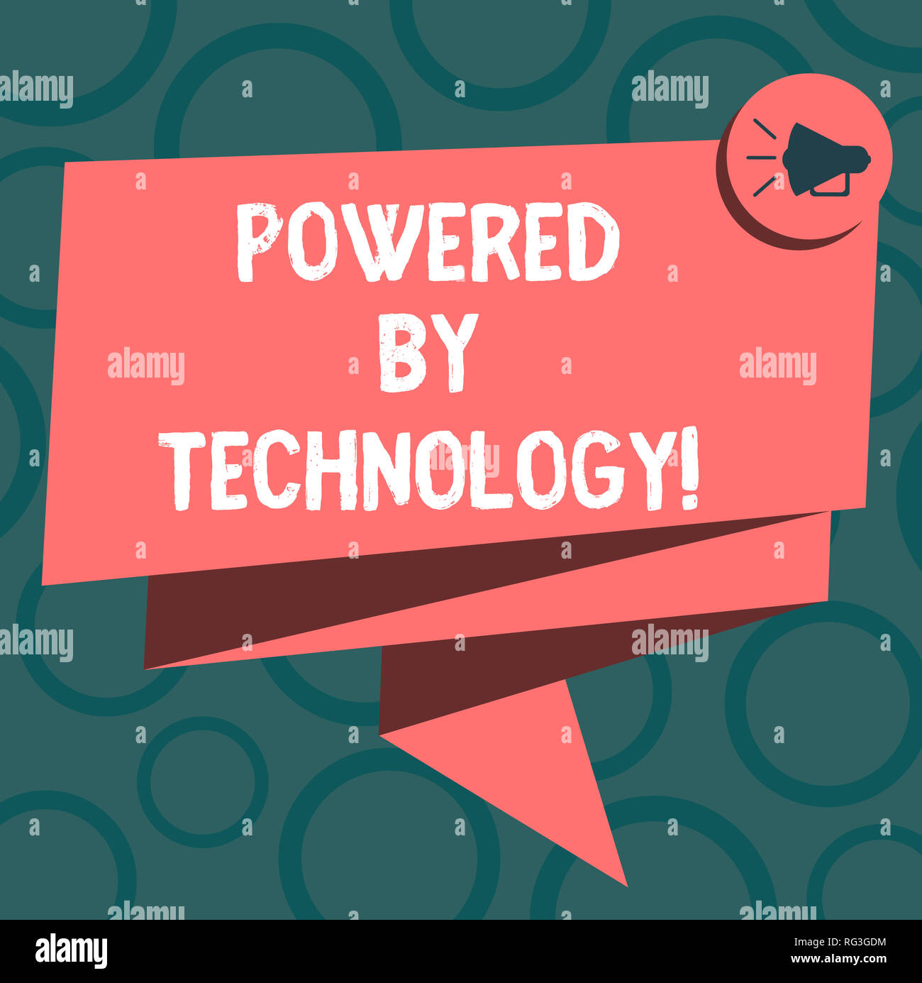 Writing note showing Powered By Technology. Business photo showcasing ...