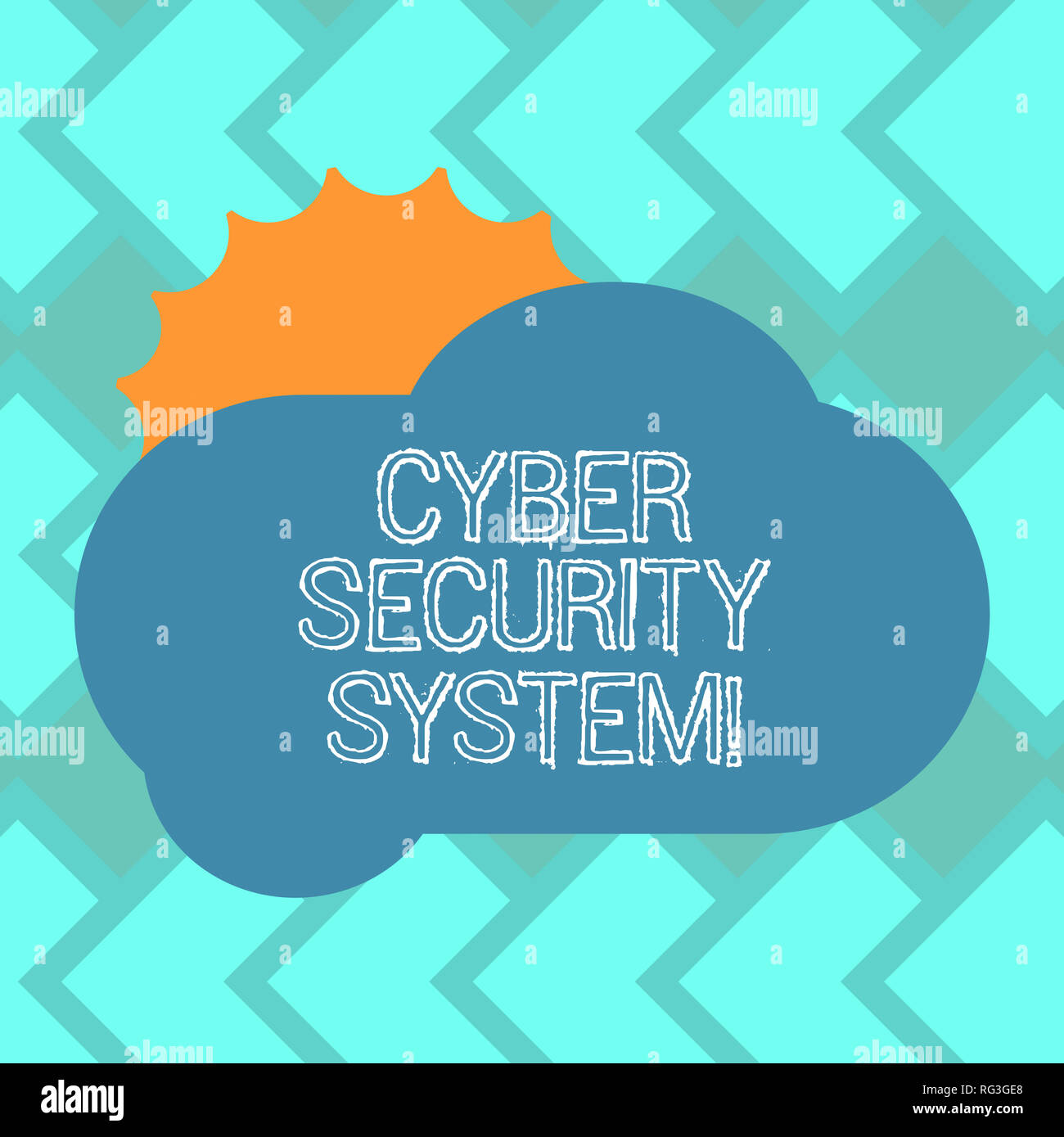 Text sign showing Cyber Security System. Conceptual photo Techniques of protecting computers ...