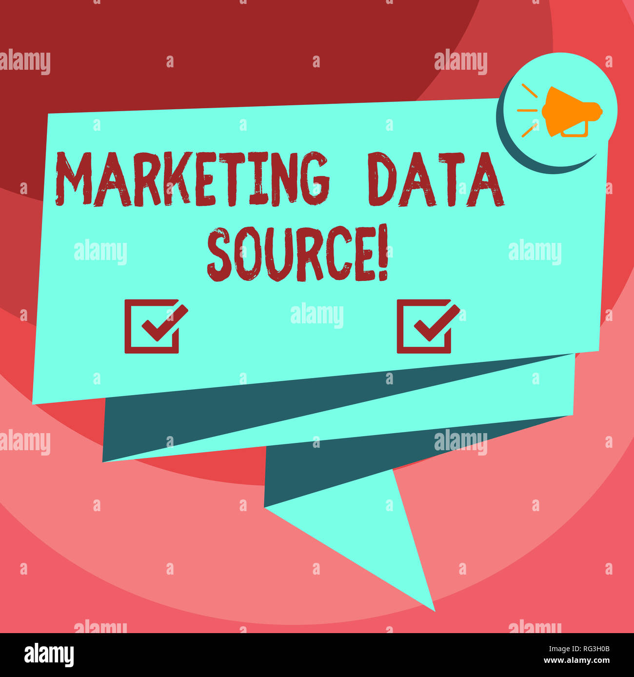Text sign showing Marketing Data Source. Conceptual photo connection set up to a database from a ...