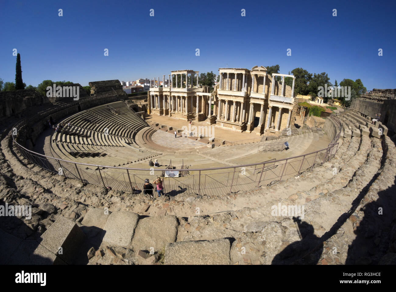 Roman Amphitheatre in Merida Spain Stock Photo - Alamy