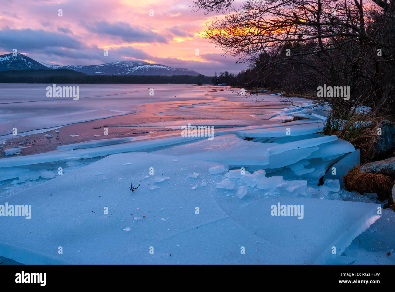Loch Morlich, Aviemore, Badenoch, Scotland, United Kingdom Stock Photo ...