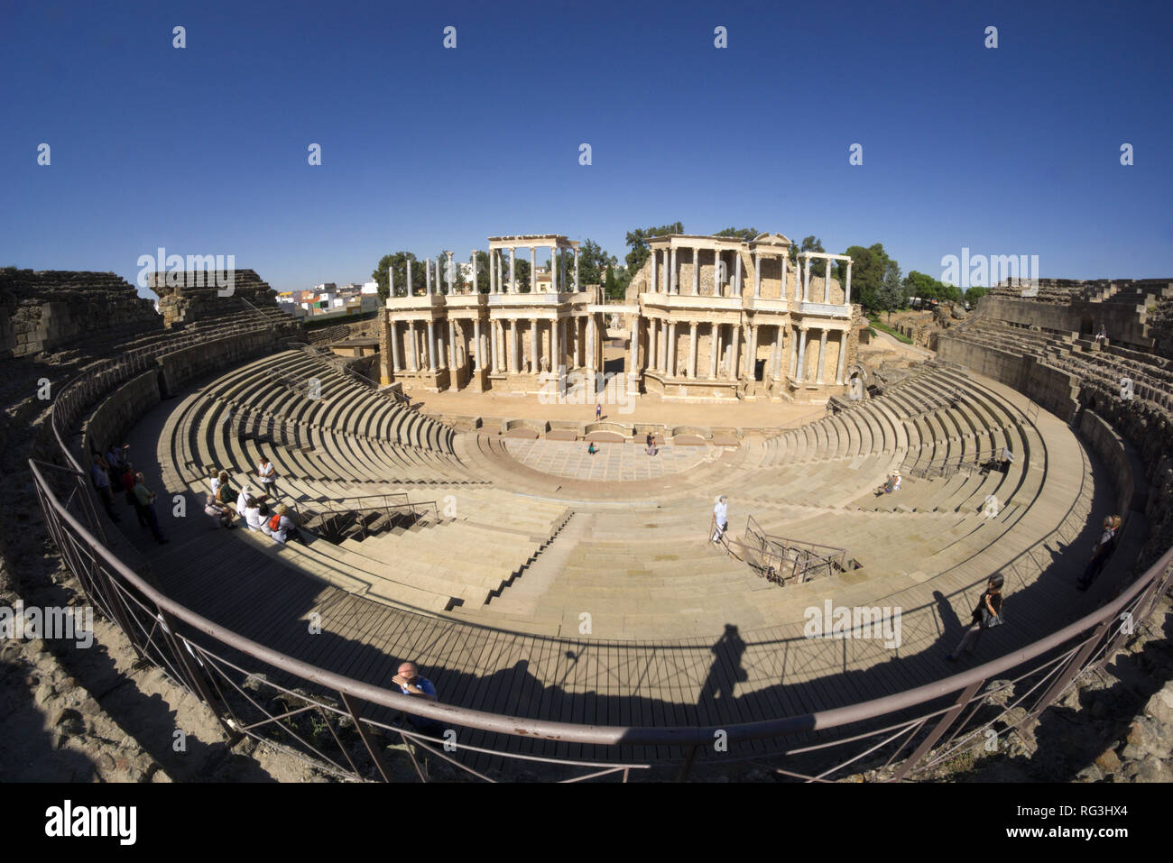 Roman Amphitheatre in Merida Spain Stock Photo - Alamy