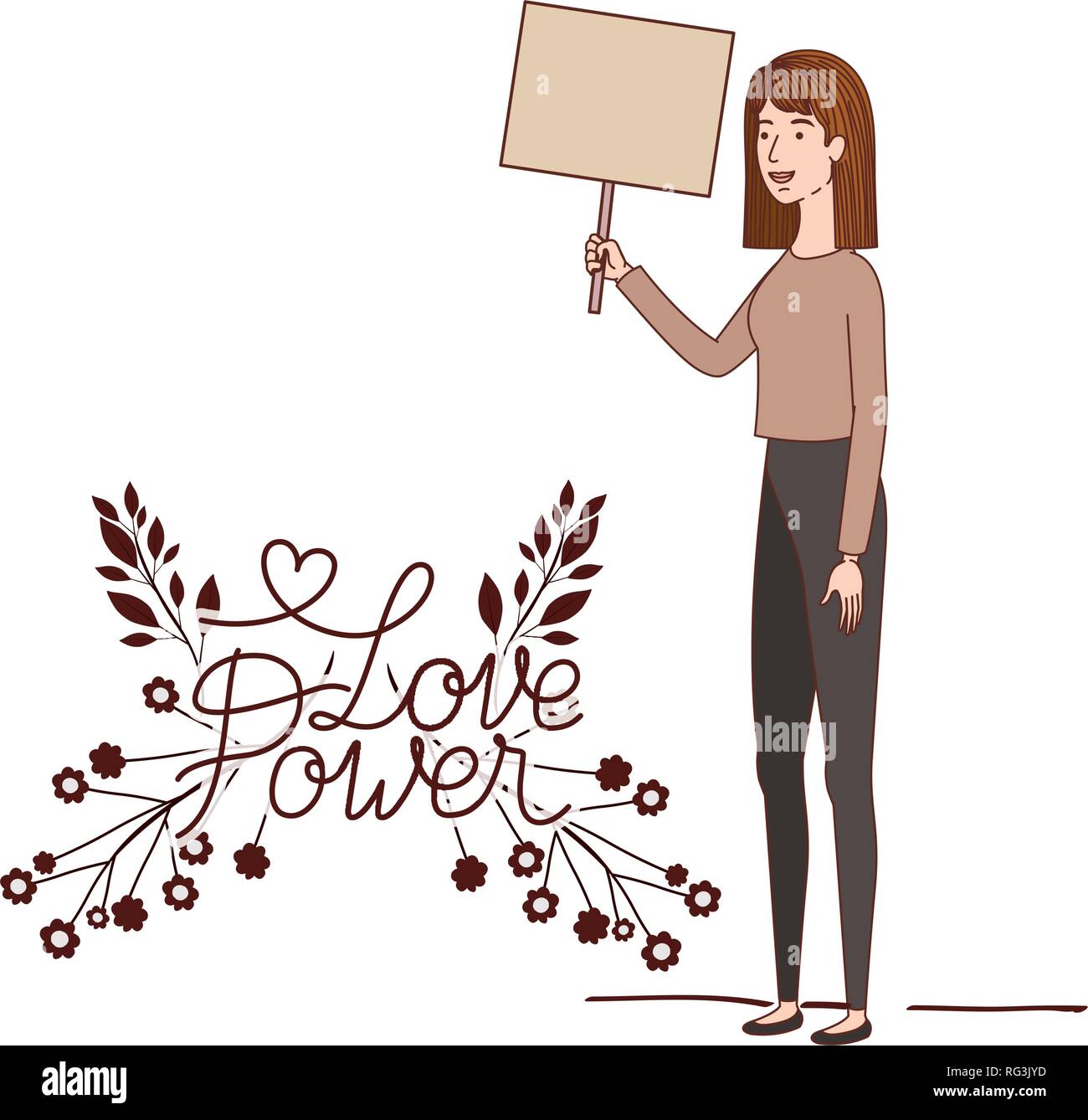 Woman label love power hi-res stock photography and images - Alamy