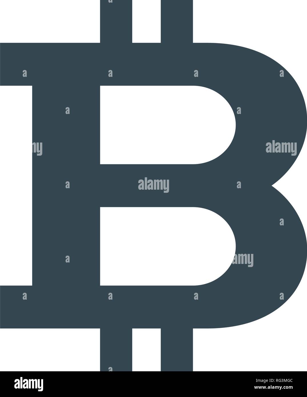 Simple bitcoin symbol on white background. Currency icon design Stock ...