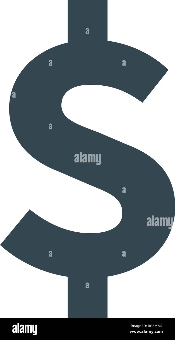 Flat dollar sign on white background. Currency icon design Stock Vector ...