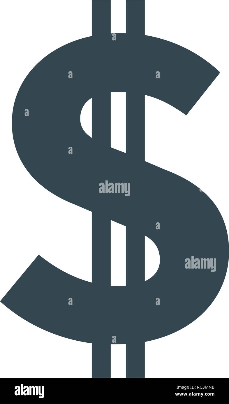 Simple dollar sign on white background. Currency icon design Stock ...