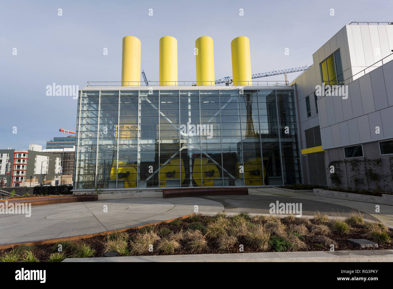 Seattle, Washington: Ventilation shafts rise over the north operations ...