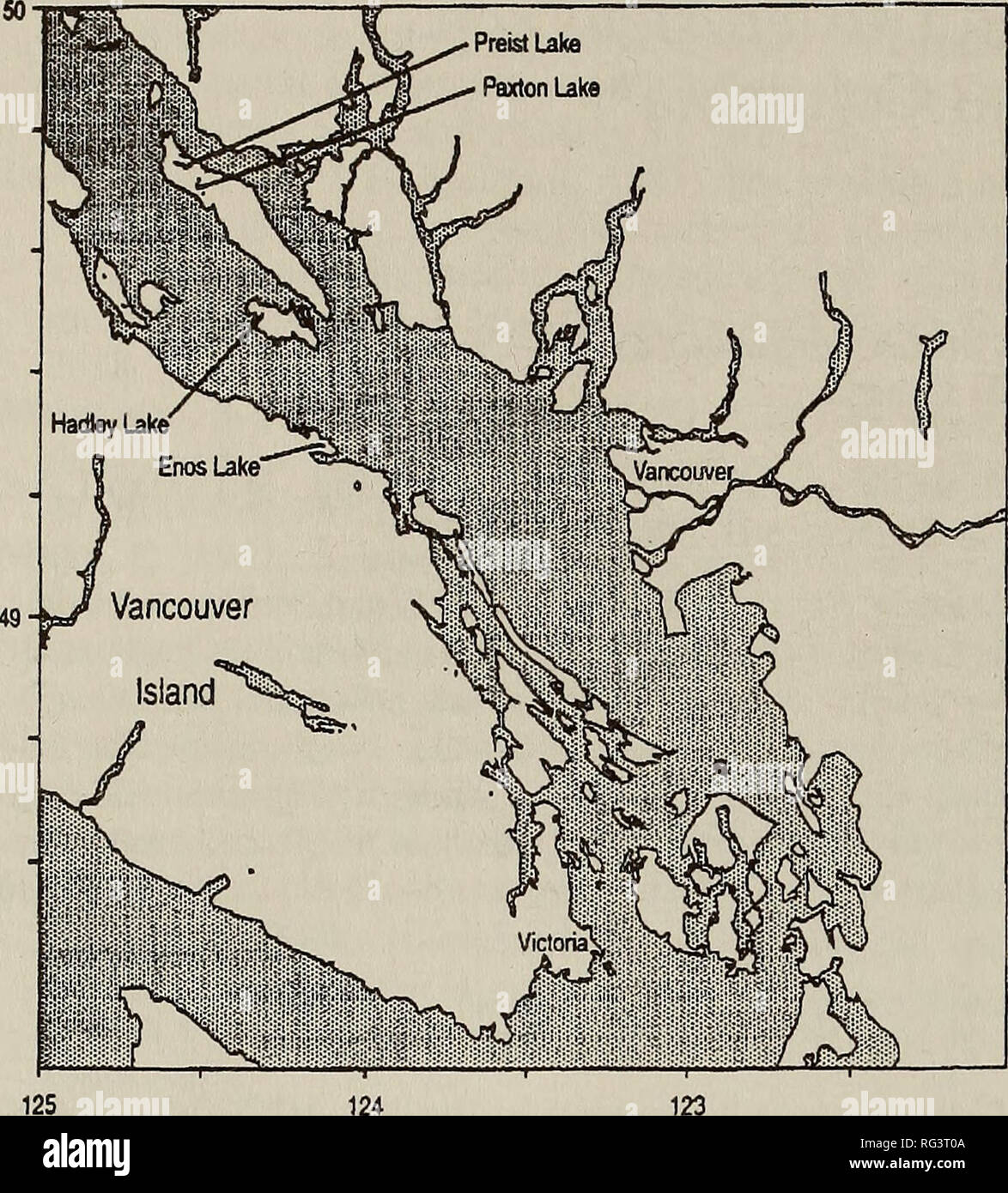 Strait of georgia map hi-res stock photography and images - Alamy
