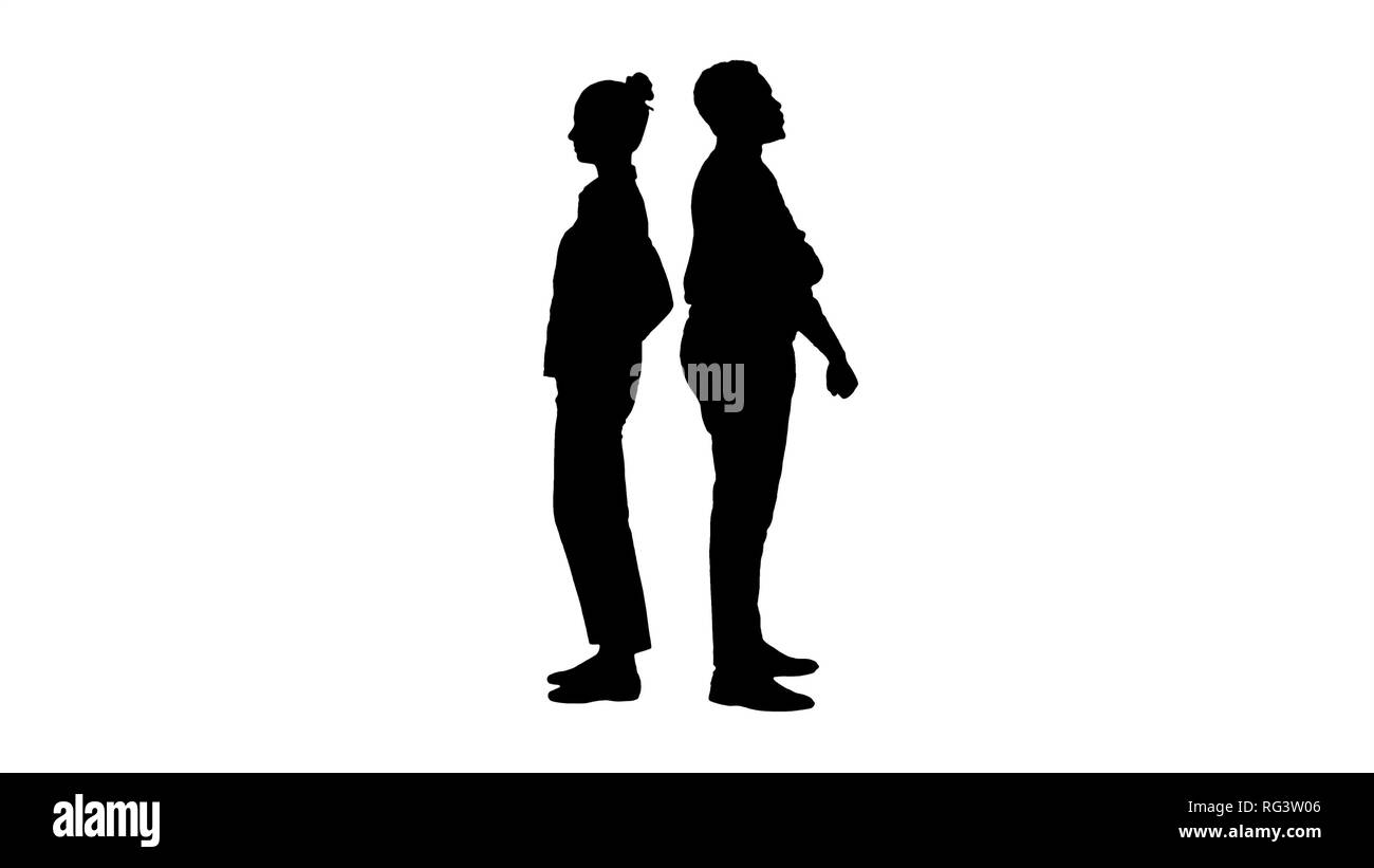 Silhouette Standing Back