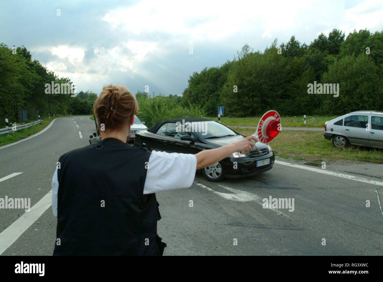 DEU, Germany, NRW: Civilian drug squad officers of the Highwaypolice ...