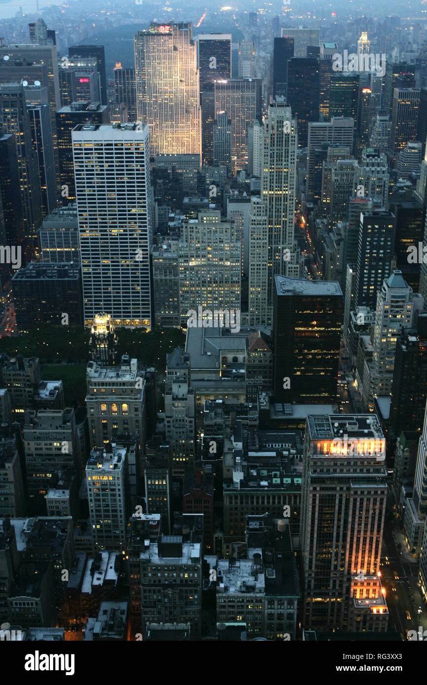 USA, United States of America, New York City: View of the sky scraper ...