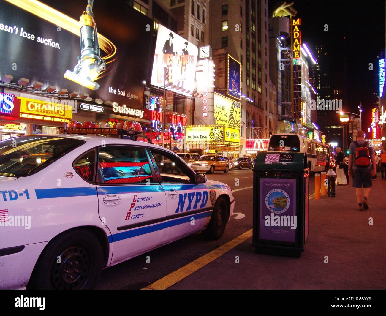 USA, United States of America, New York City: Times Square. Police ...