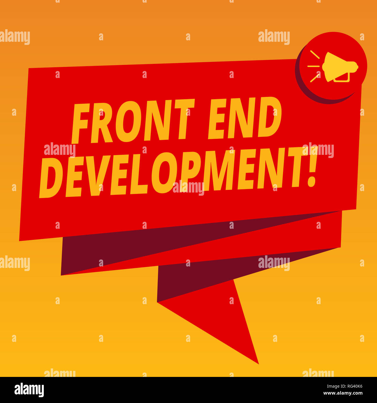 Handwriting text Front End Development. Concept meaning Altering data to graphical interface for ...