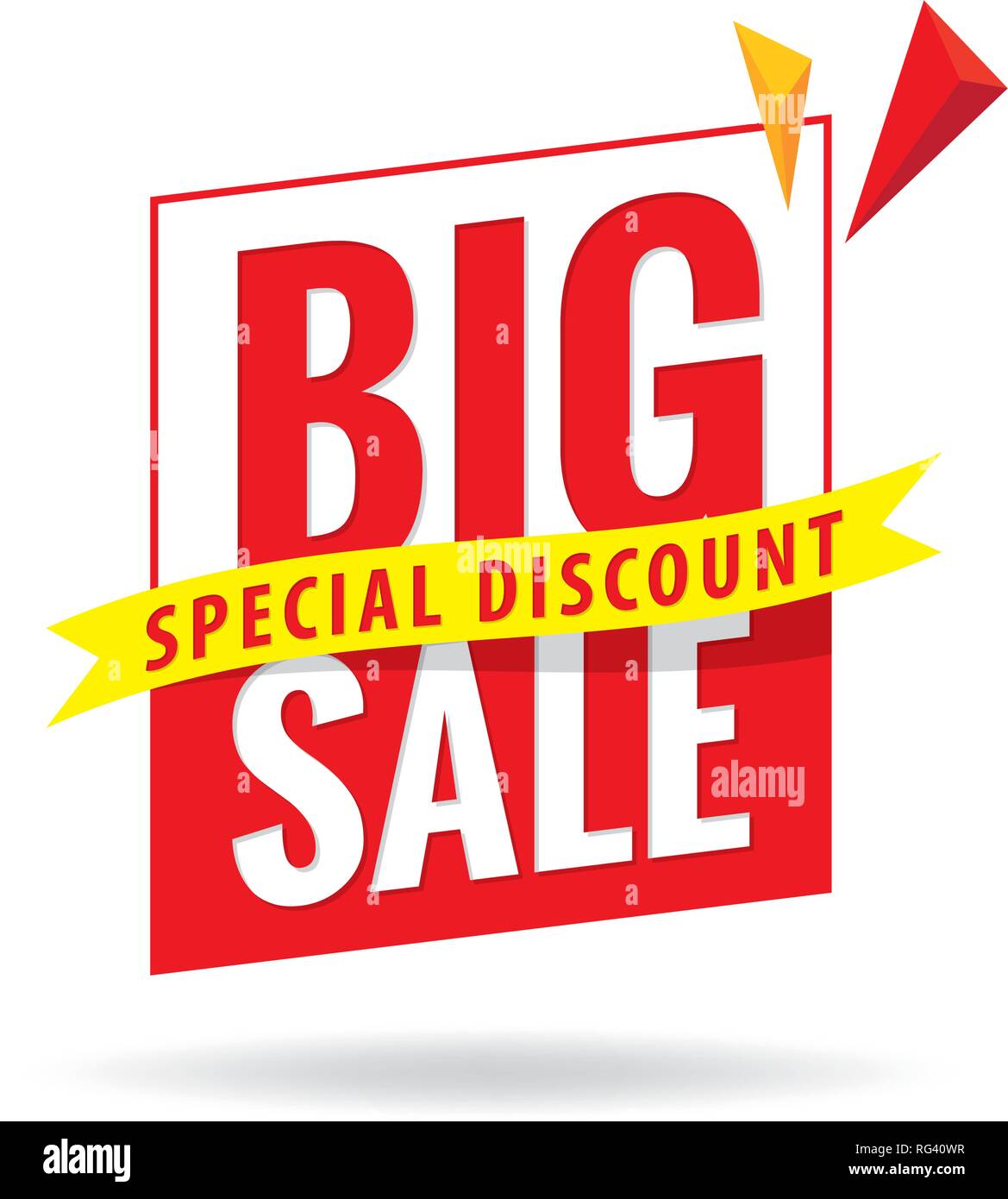 Big Sale heading design for banner or poster. Sale and discounts ...