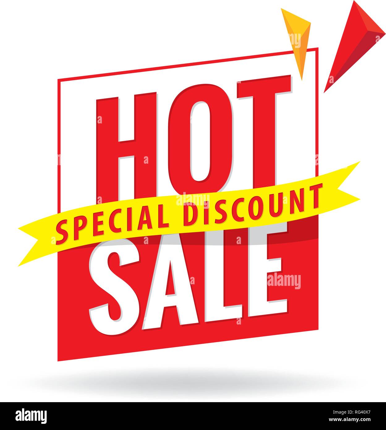 Hot Sale heading design for banner or poster. Sale and discounts ...