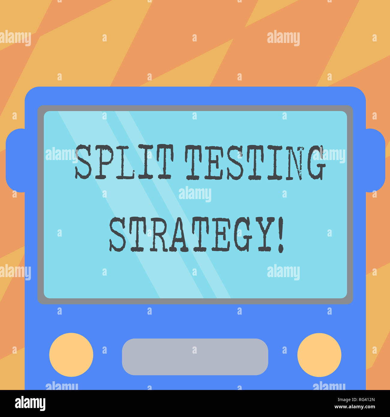 Text sign showing Split Testing Strategy. Conceptual photo conducting ...