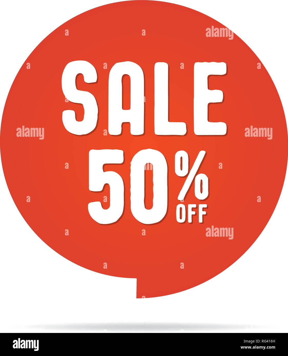 Vol.5 Sale sign set red 50 percent heading design for banner or poster ...