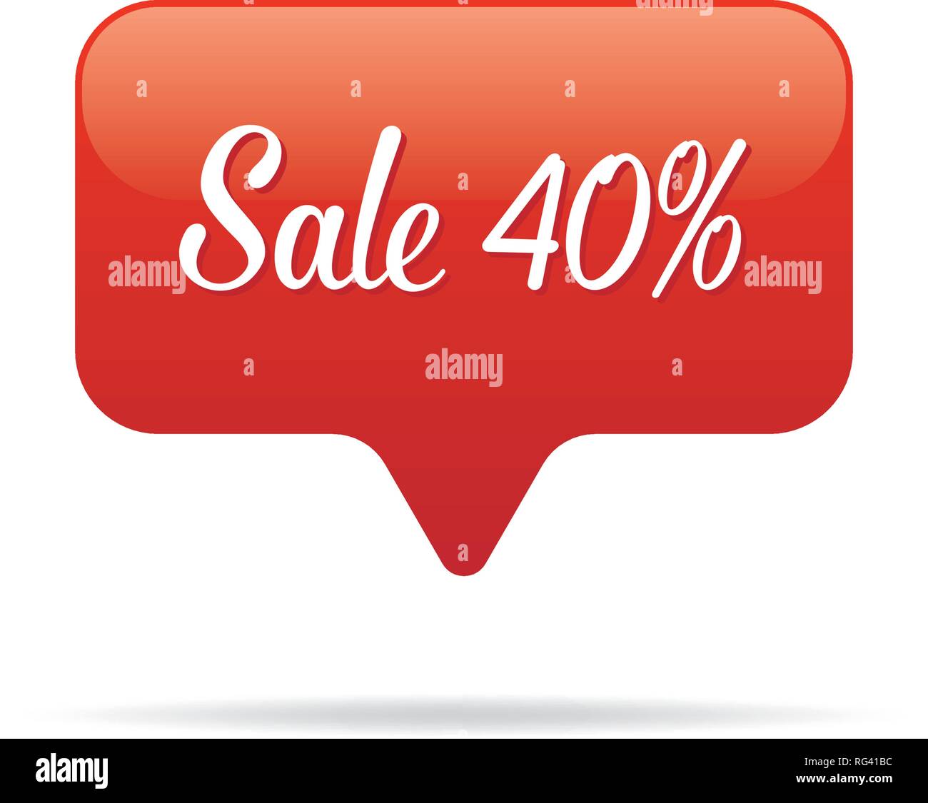 Vol.7 Sale sign set app notification 40 percent heading design for ...