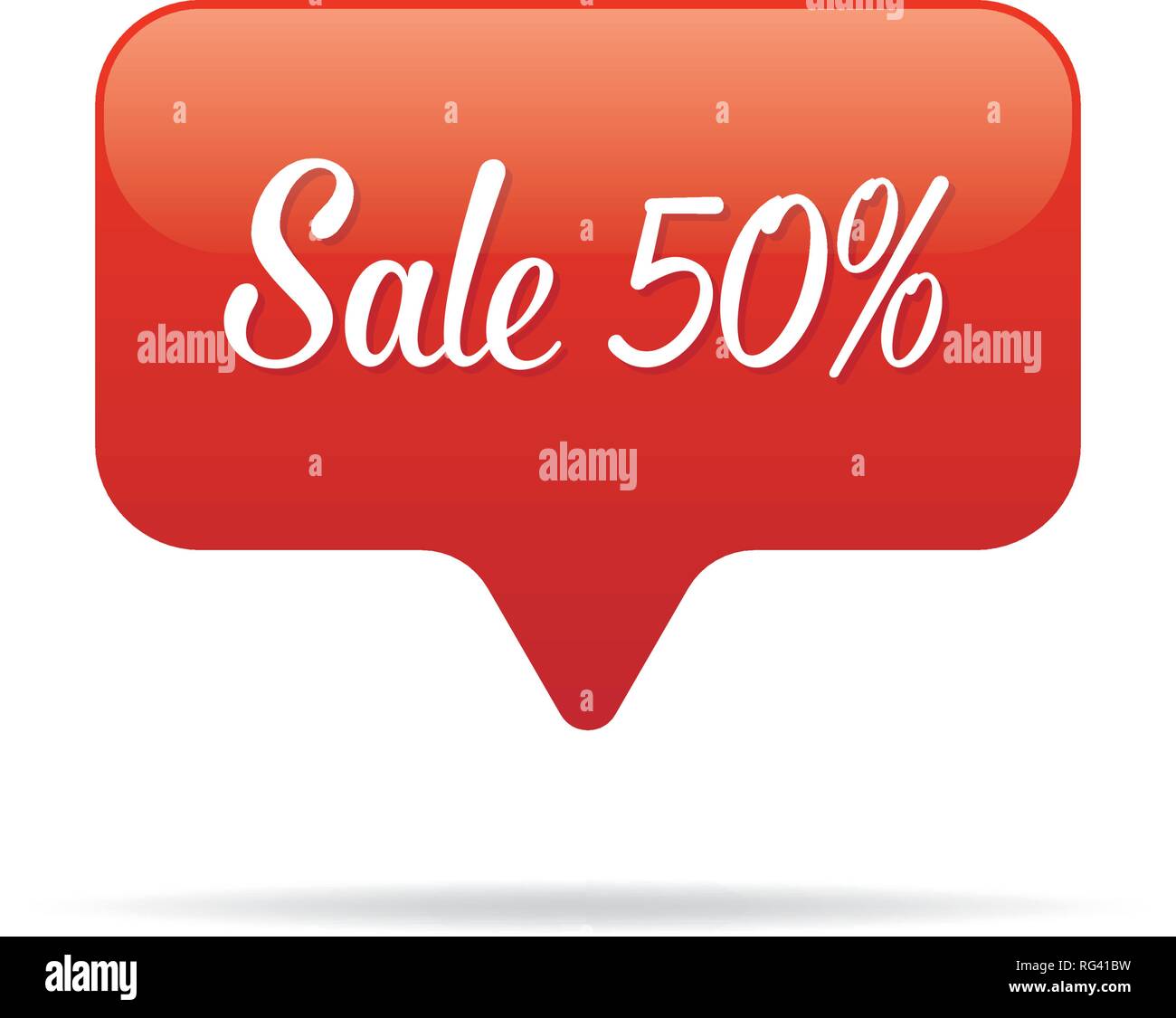 Vol.7 Sale sign set app notification 50 percent heading design for ...