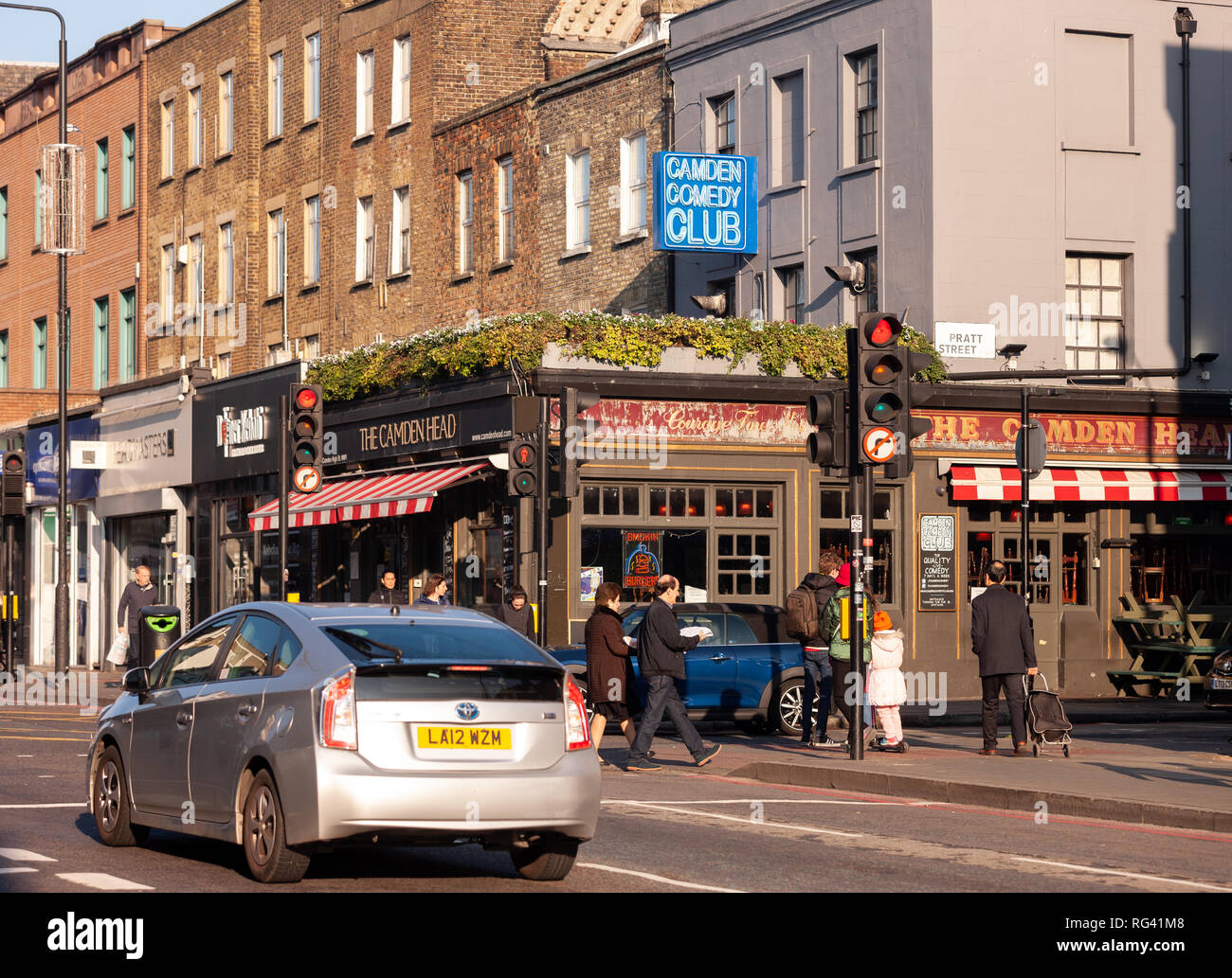 London, England - January 20, 2019. Camden town and its famed Camden ...