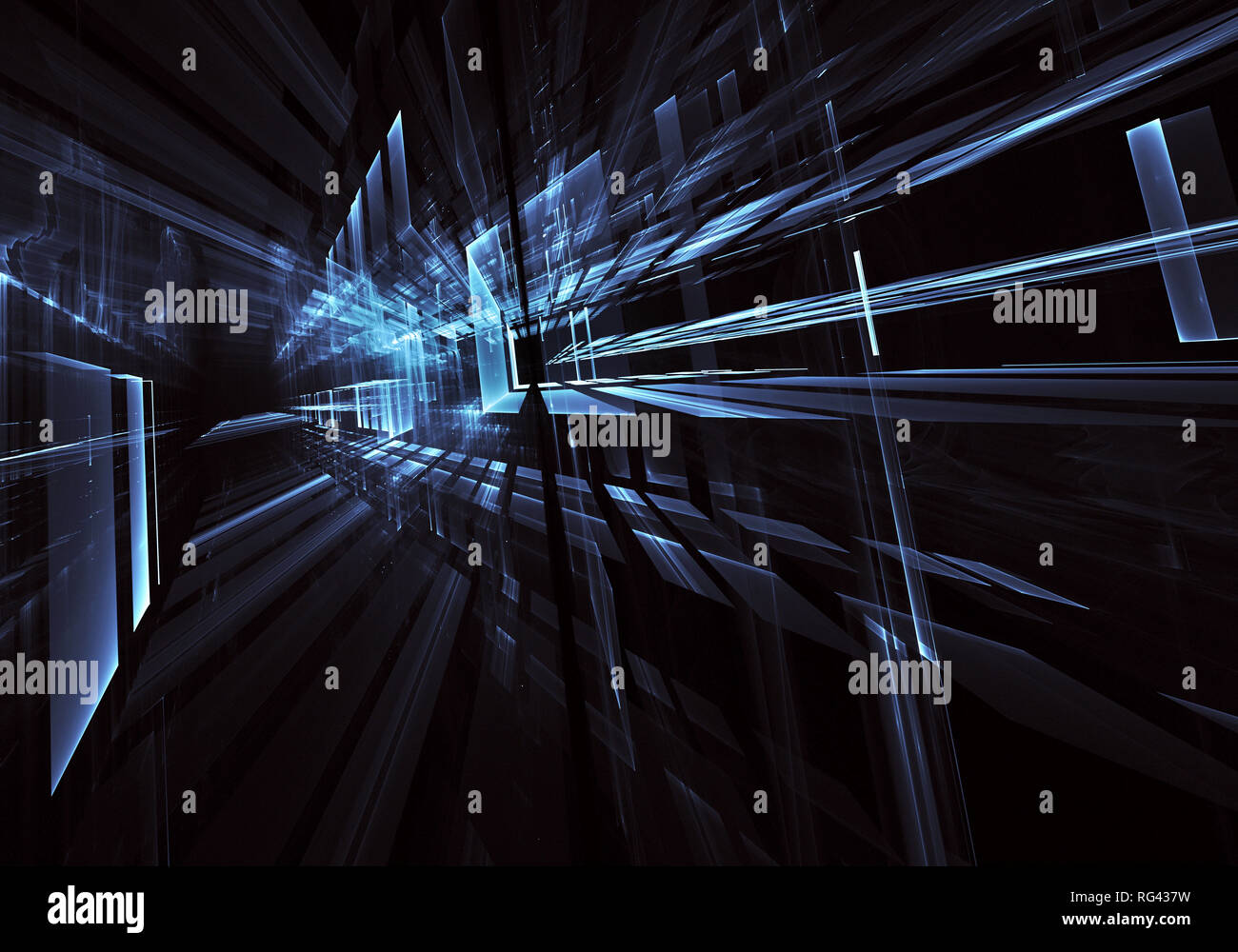 Computer generated abstract tehnology image. Three-dimensional 3D ...
