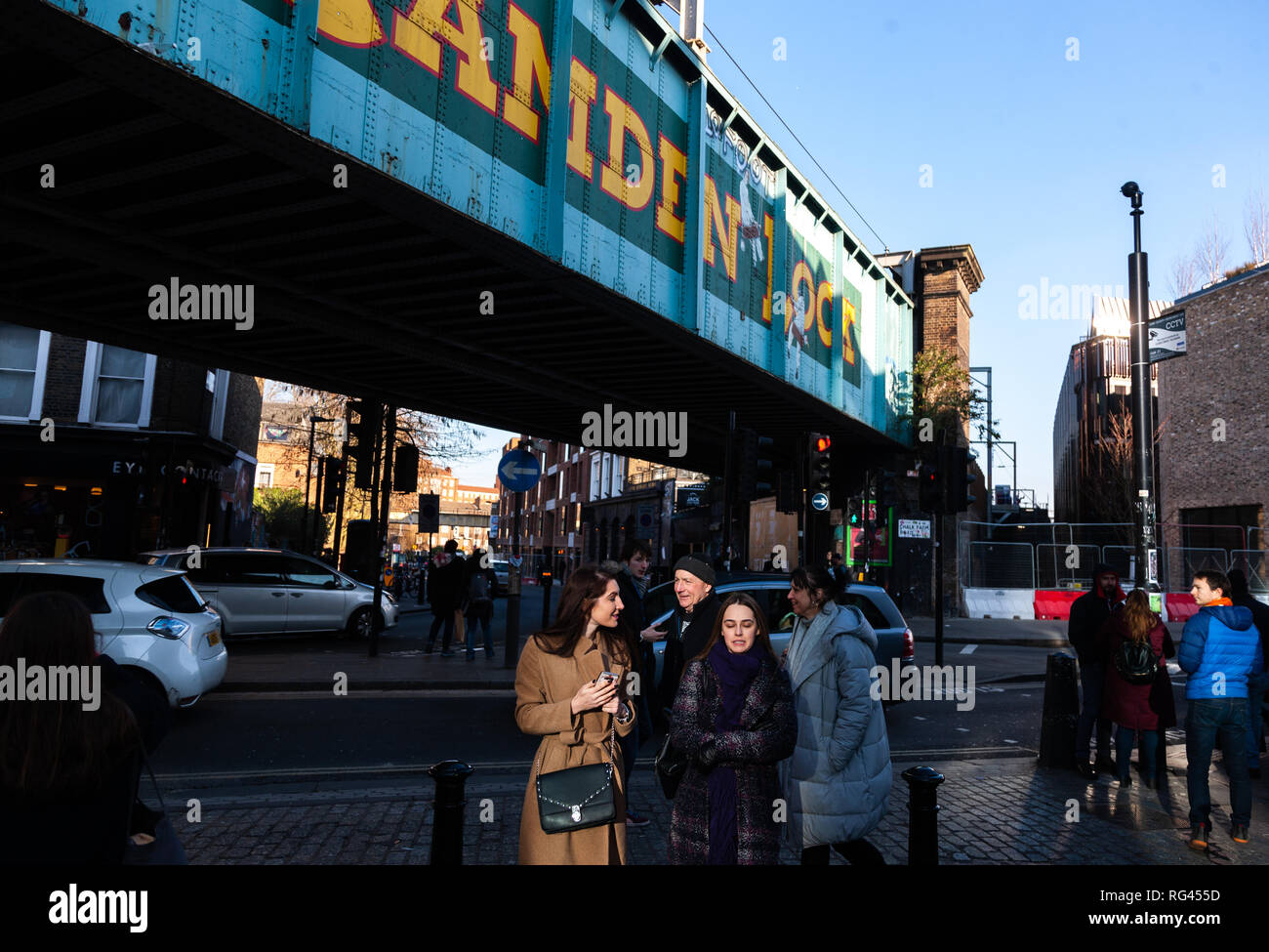London, England - January 20, 2019. Camden town and its famed Camden ...