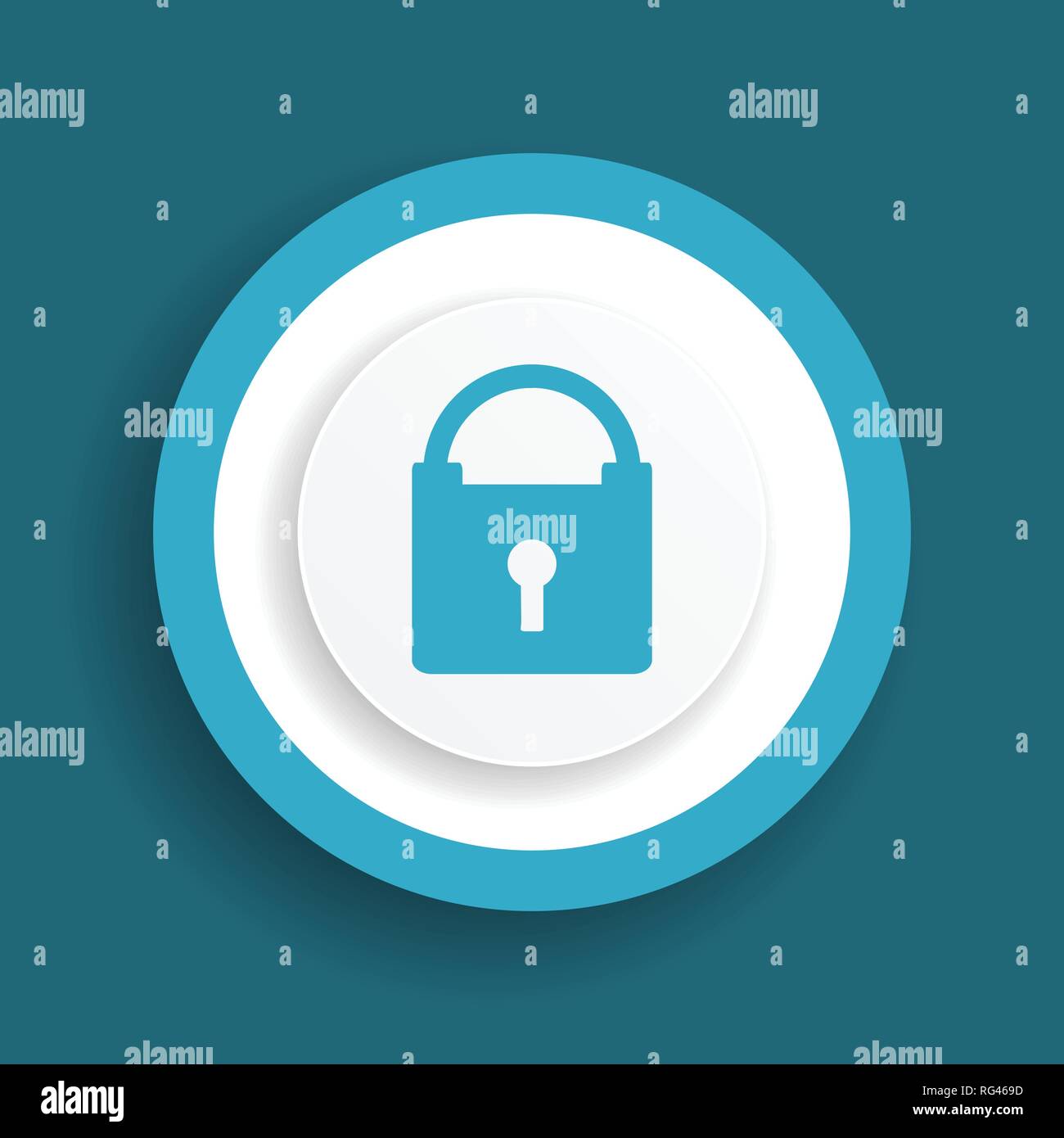 Padlock vector icon, safety and secure web button Stock Vector Image ...
