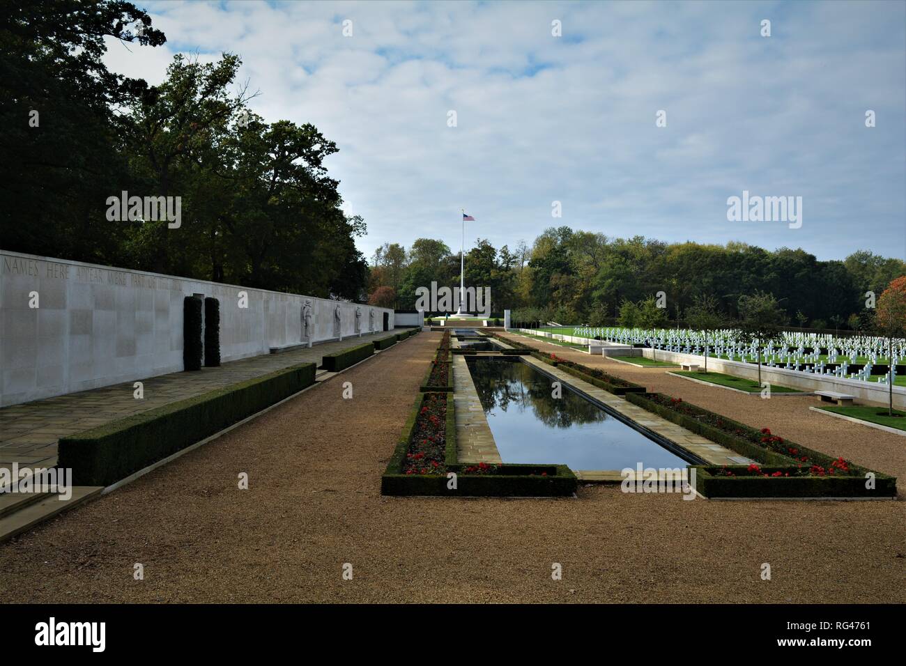 Madingley American war graves military cemetery, Cambridge England ...