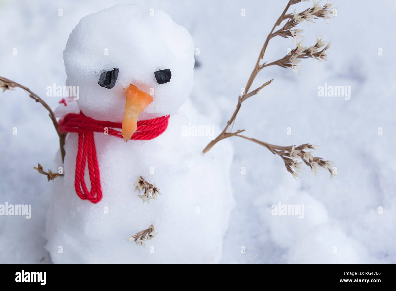 Concept of Winter Depression with Snow White Stock Photo - Alamy