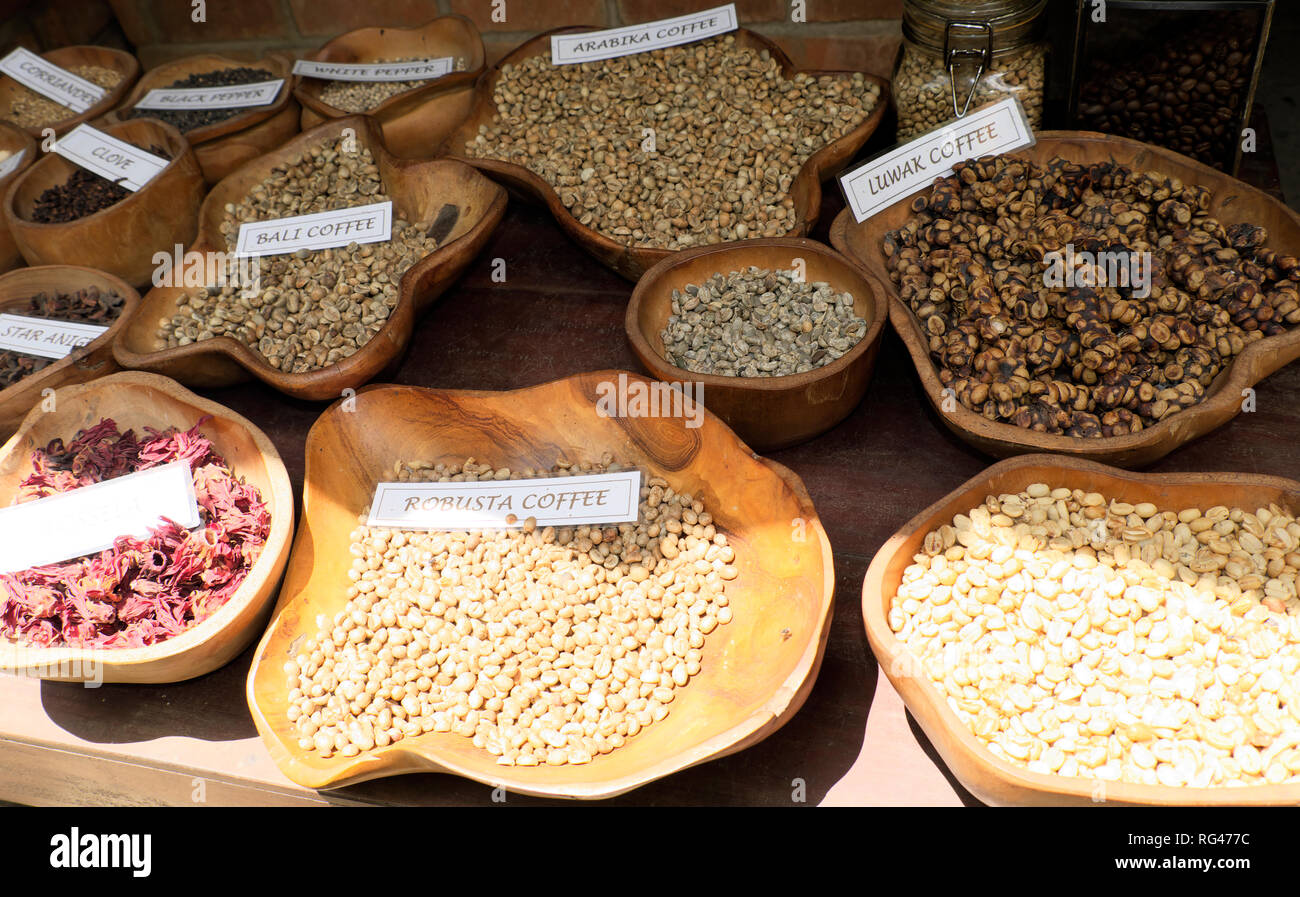 tea and coffee plantation in bali Stock Photo - Alamy