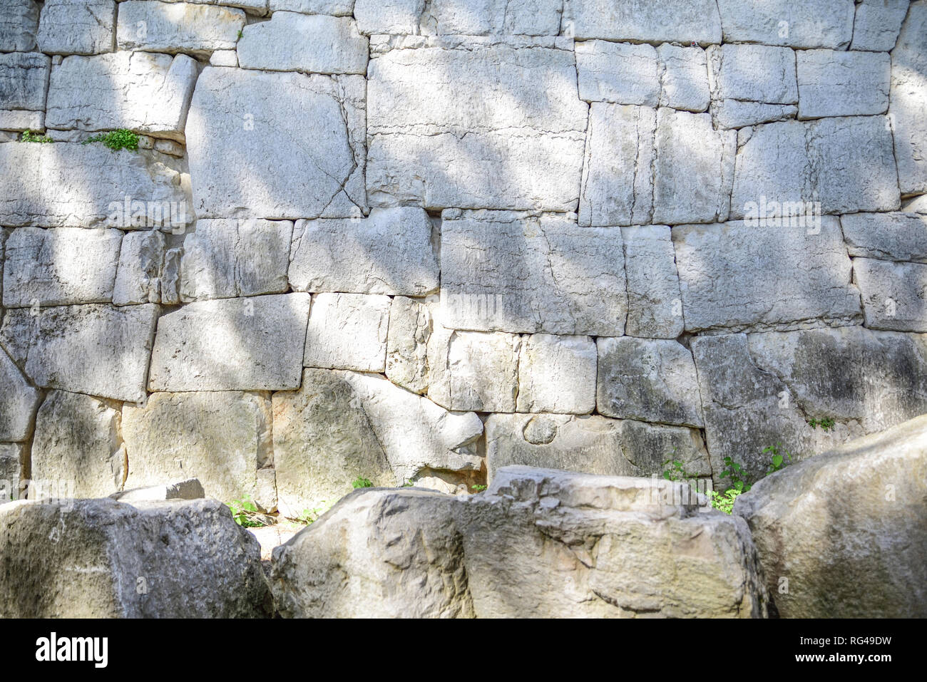 Polygonal walls built from the 7th to the 2nd century BC. The large ...