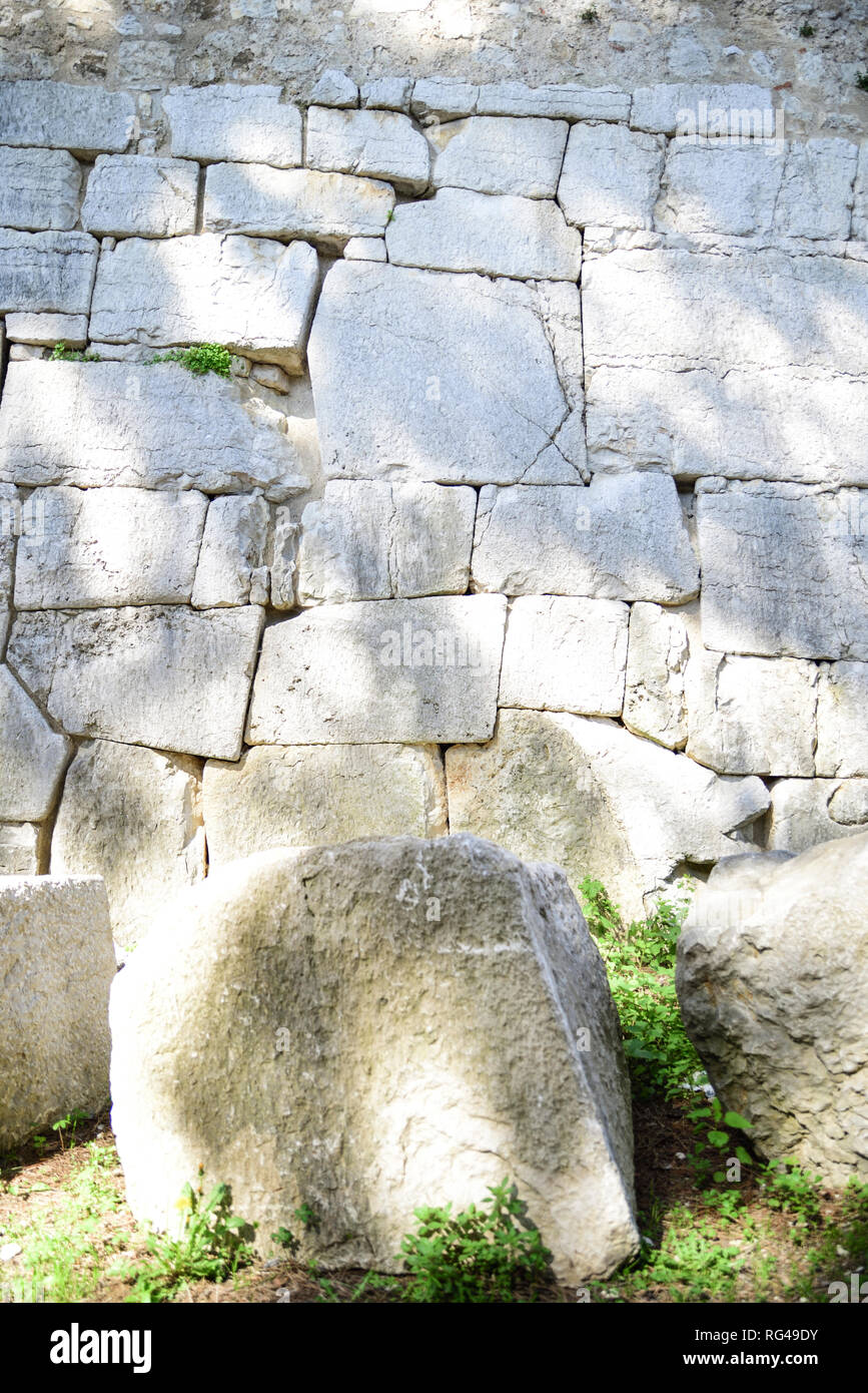 Polygonal walls built from the 7th to the 2nd century BC. The large ...