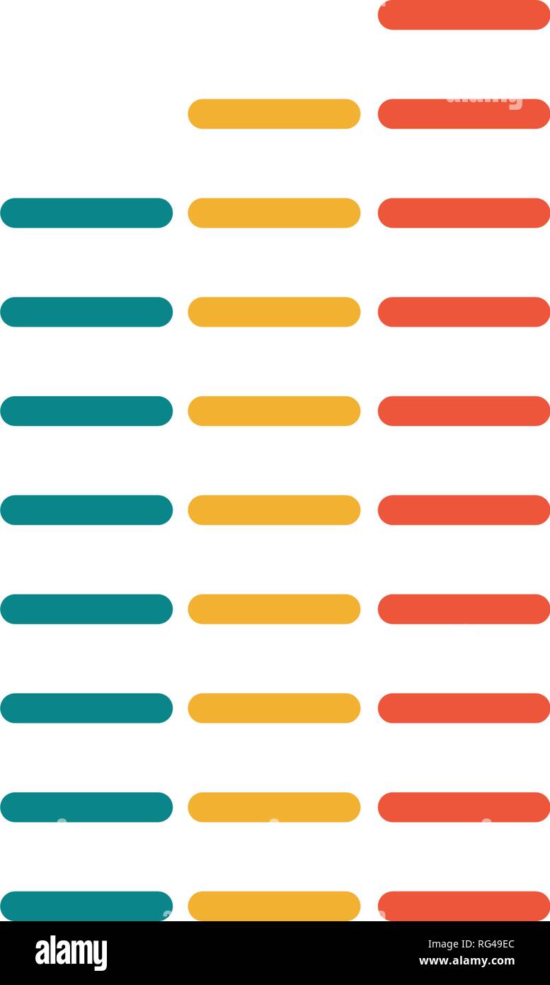 Bar Chart Infographics Elements in different colors. Vector ...