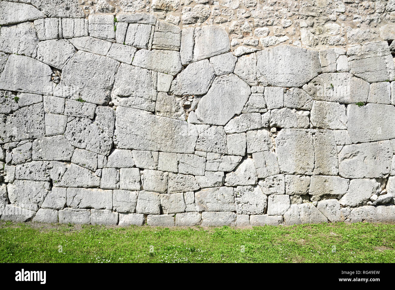 Polygonal walls built from the 7th to the 2nd century BC. The large ...