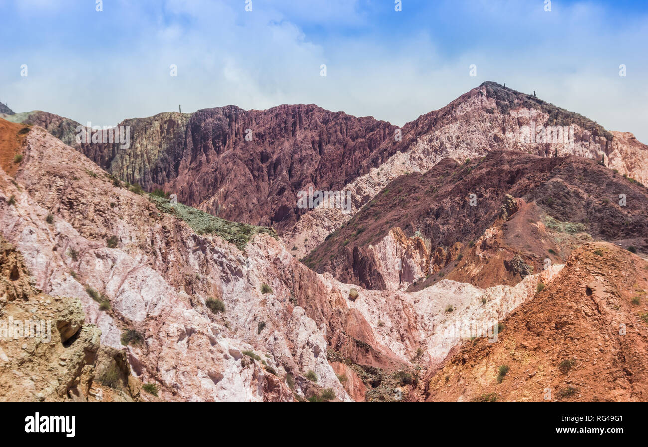 Colorful mountains of the Andes near Purmamarca, Argentina Stock Photo ...