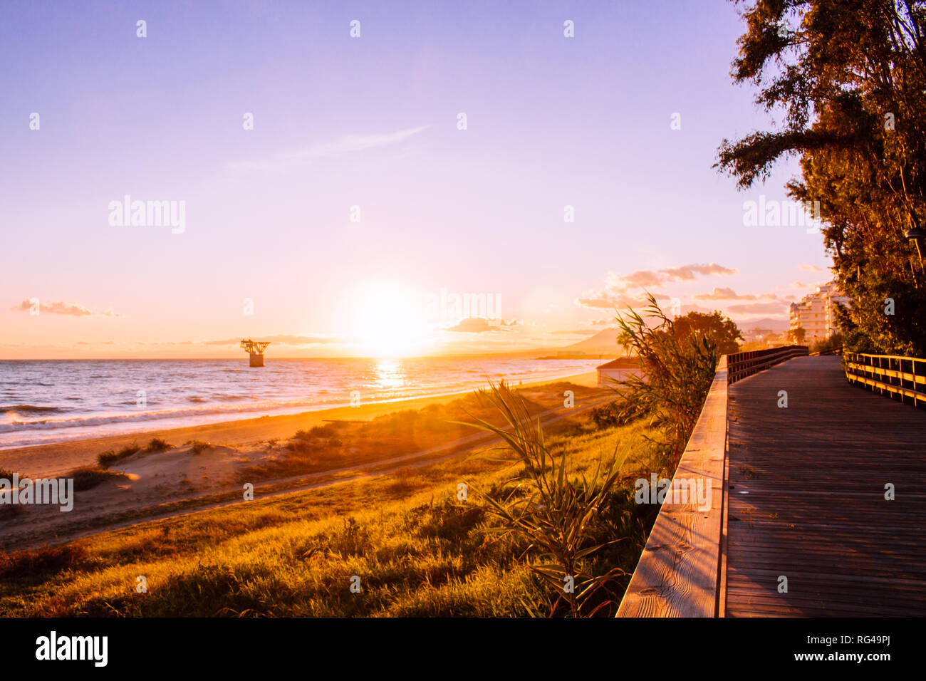 Marbella promenade evening hi-res stock photography and images - Alamy
