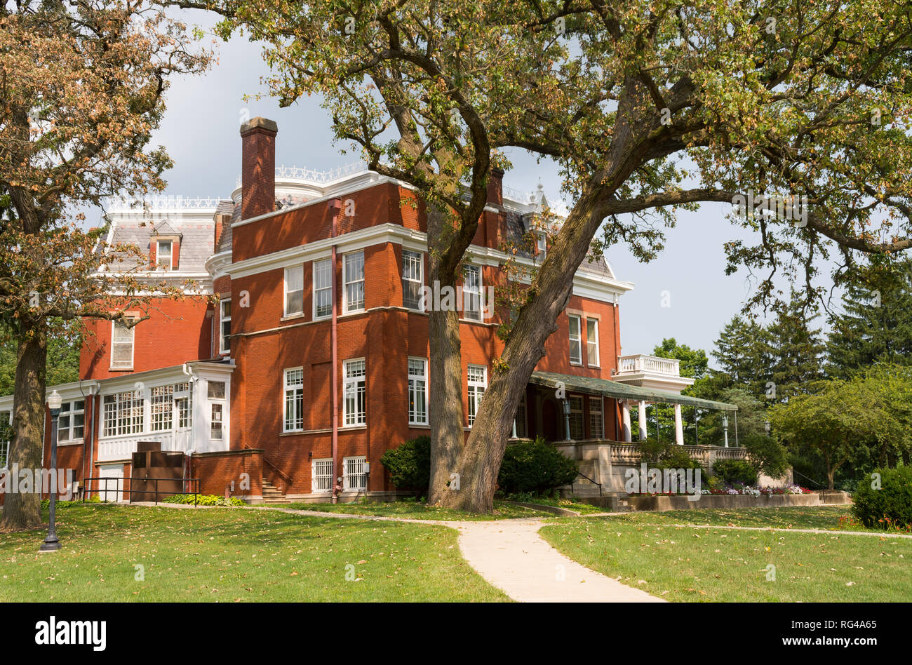 The historic Ellwood House in Dekalb, Illinois Stock Photo - Alamy
