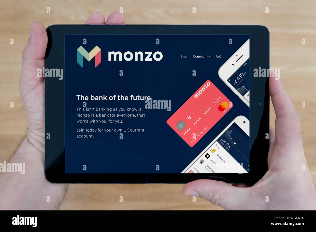 Monzo banking hi-res stock photography and images - Alamy
