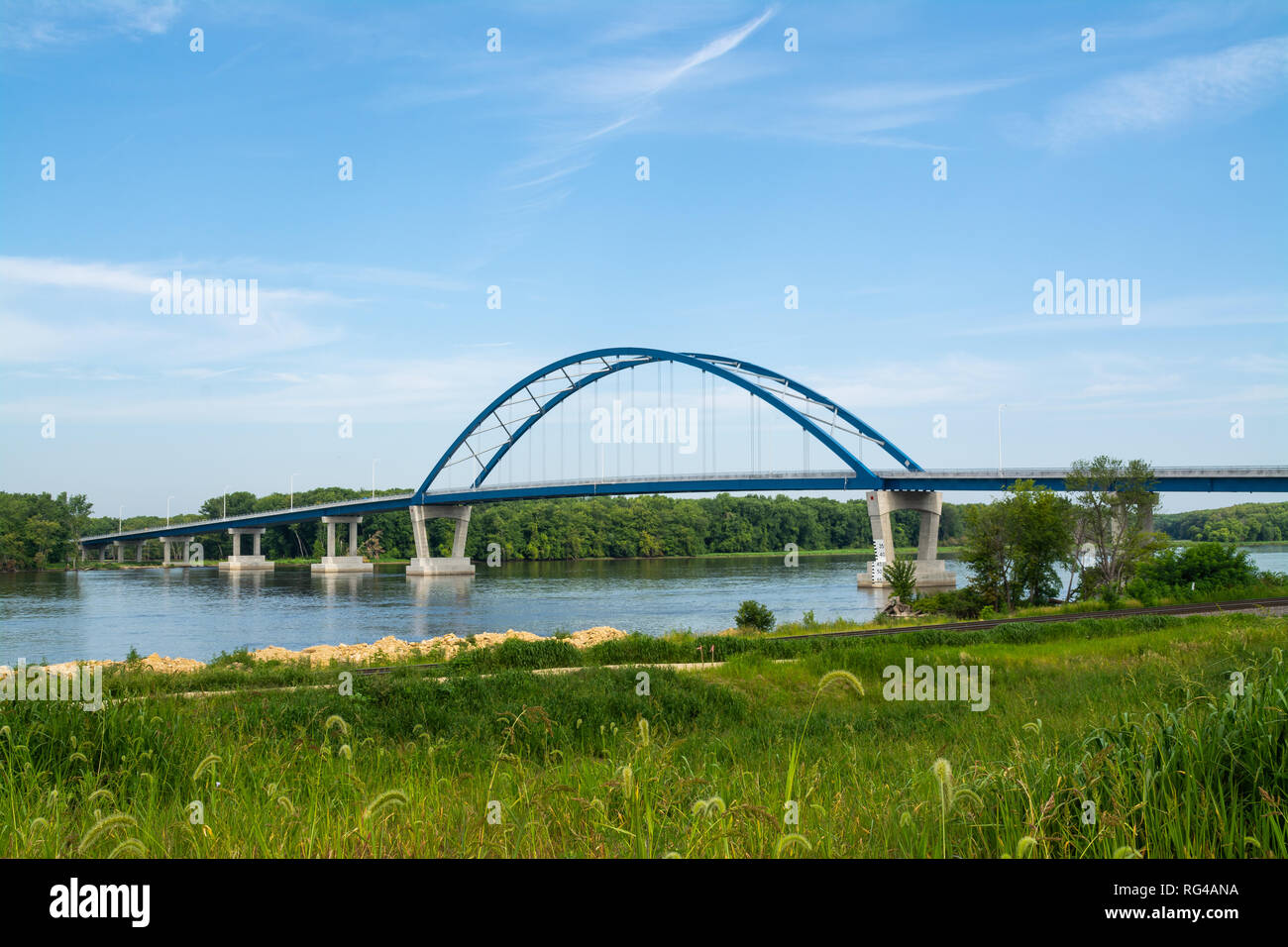 Savanna-Sabula Bridge over the Mississippi River. Savanna, Illinois ...