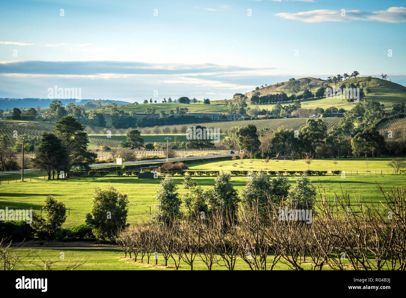 Countryside view of eastern Melbourne, Victoria, Australia Stock Photo ...