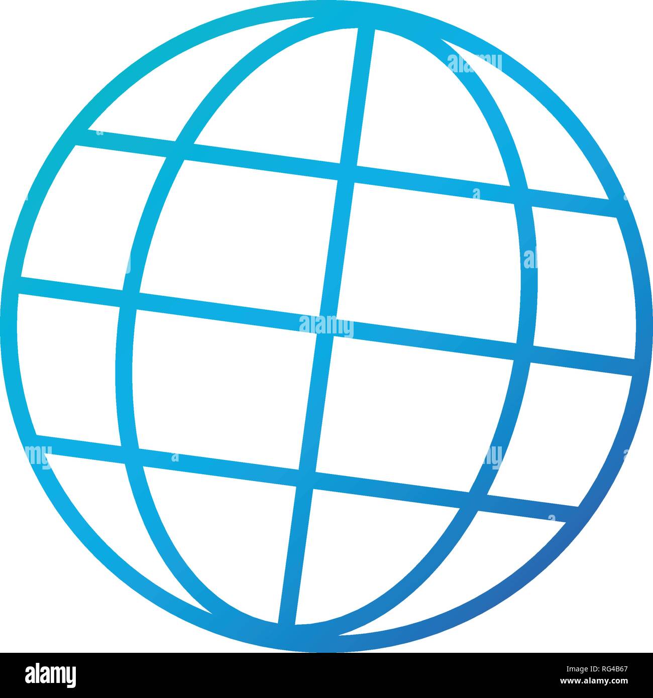 Web icon. Line internet vector. Trendy flat world globe ui sign design ...