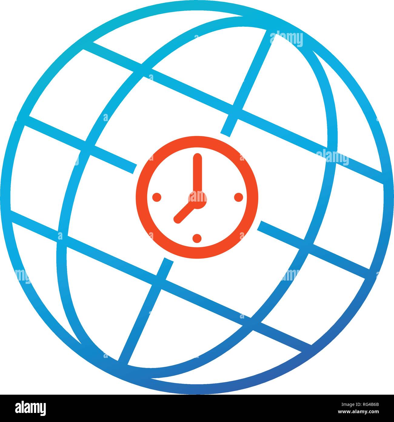 World time sign icon. Universal time globe symbol. Blue shiny button ...