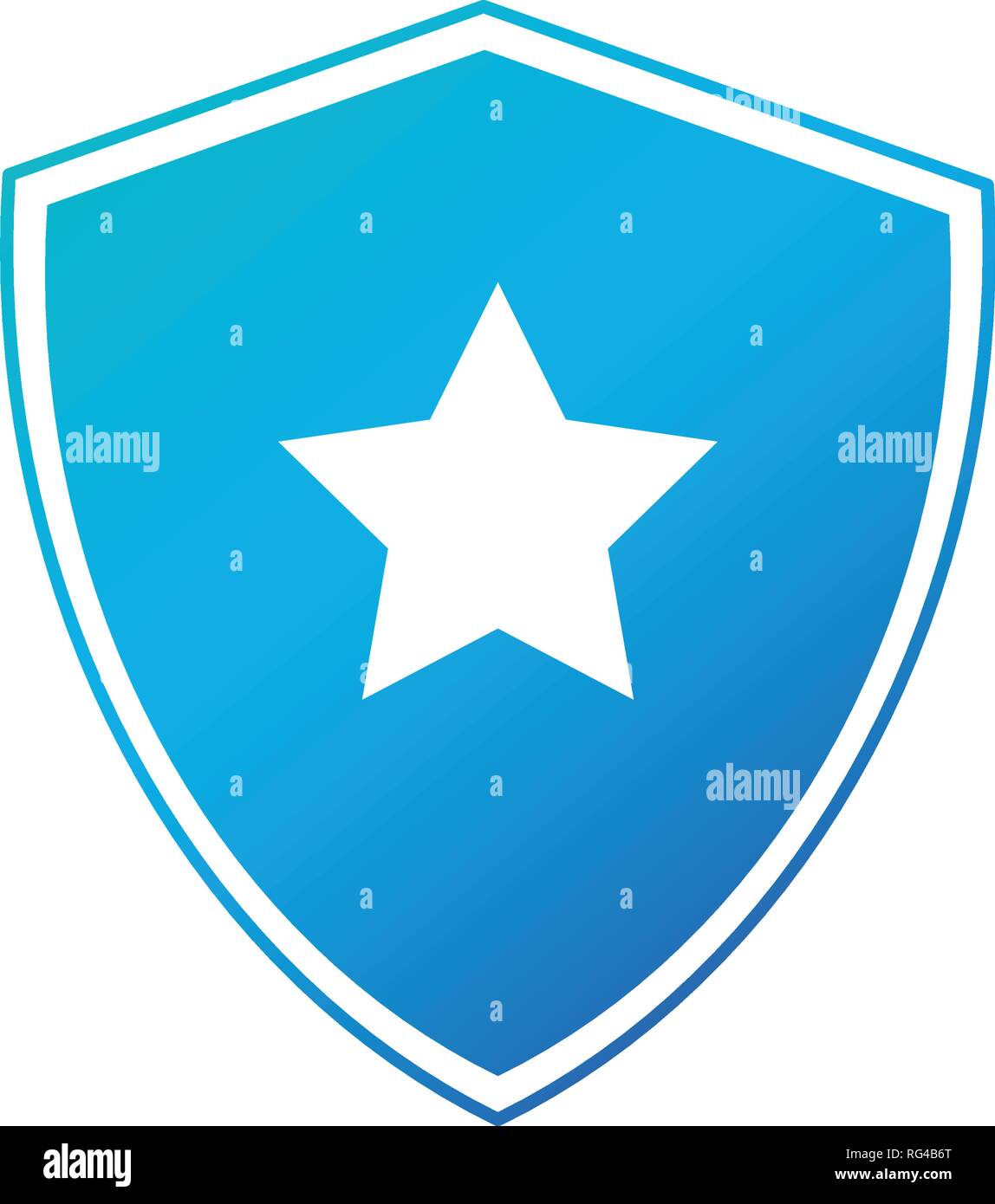 Security shield with star icon, Superhero logo template. Shield with ...