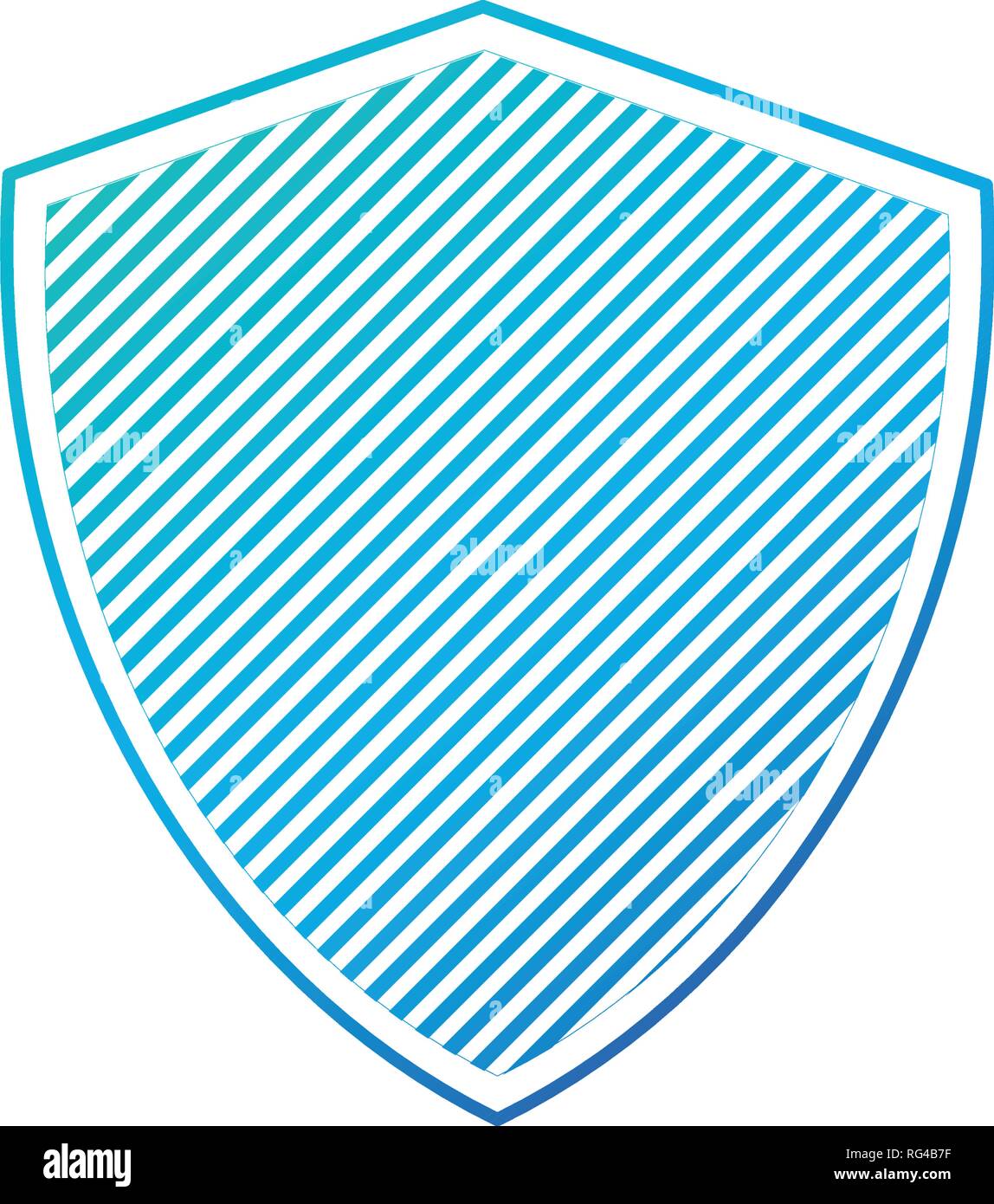 Simple Striped Shield Artwork with stripes. Vector illustration ...