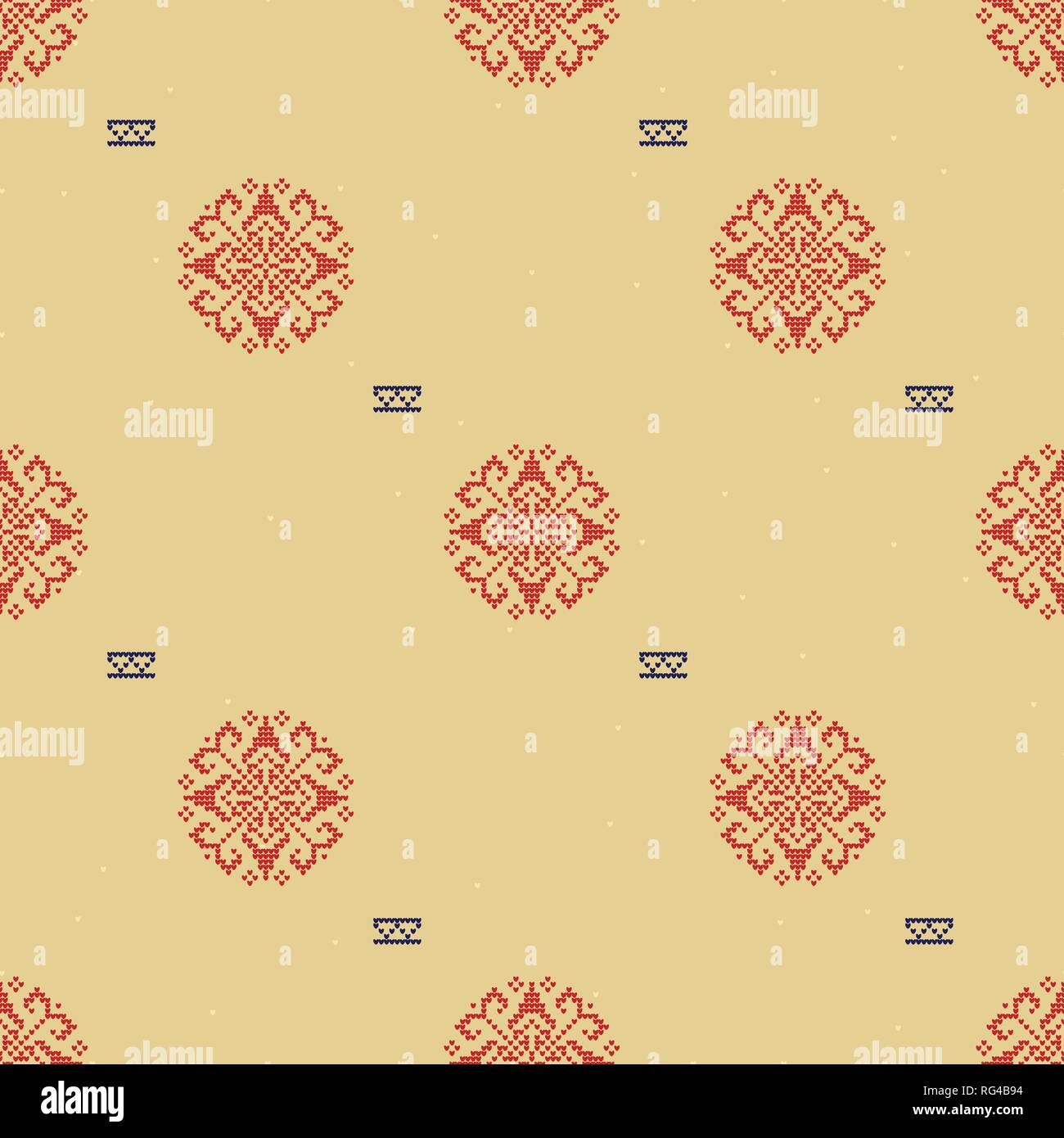 Traditional Norway Style Seamless Knitting Pattern. Abstract ethnic ...
